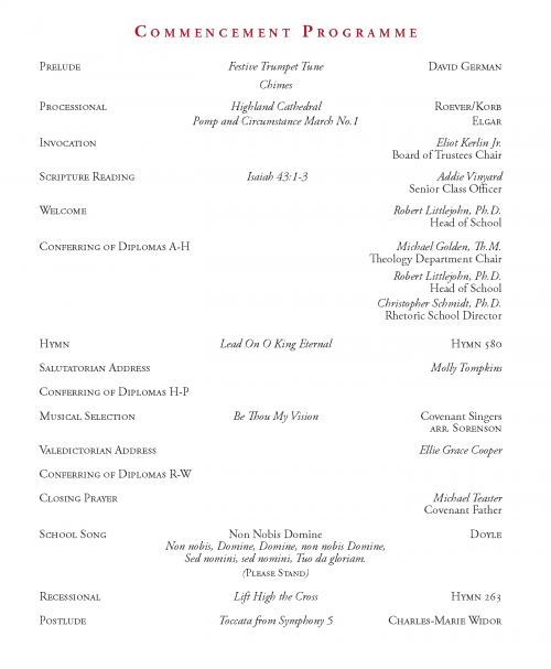 2022 Commencement Program