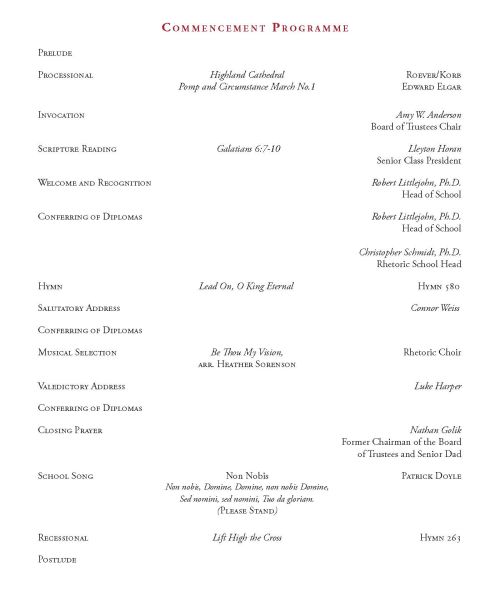 2025 Commencement Program